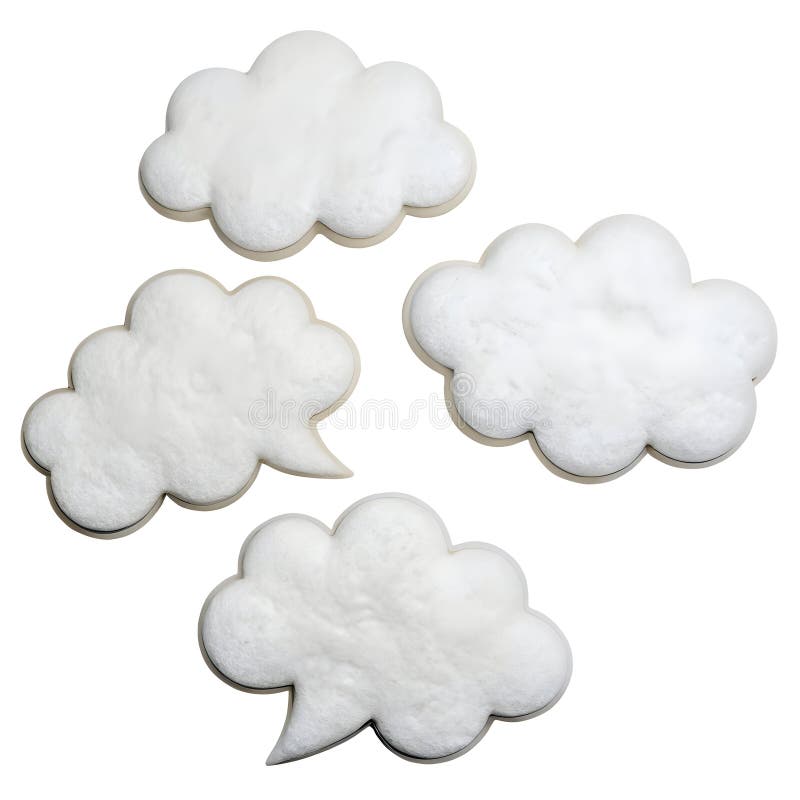 Small Clouds for Speech with Comic Effect Isolated Stock Illustration ...