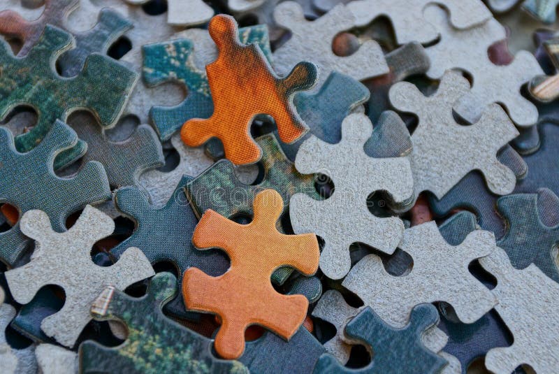 Small Colored Paper Puzzles in a Heap Stock Photo - Image of piece ...
