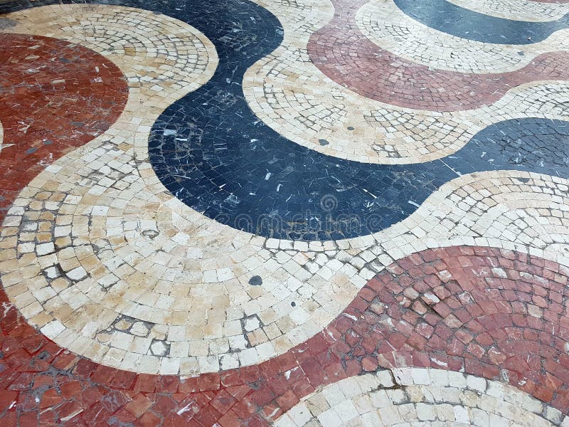 Small Colored Tiles Floor Forming Waves 1 Stock Photo - Image of ...