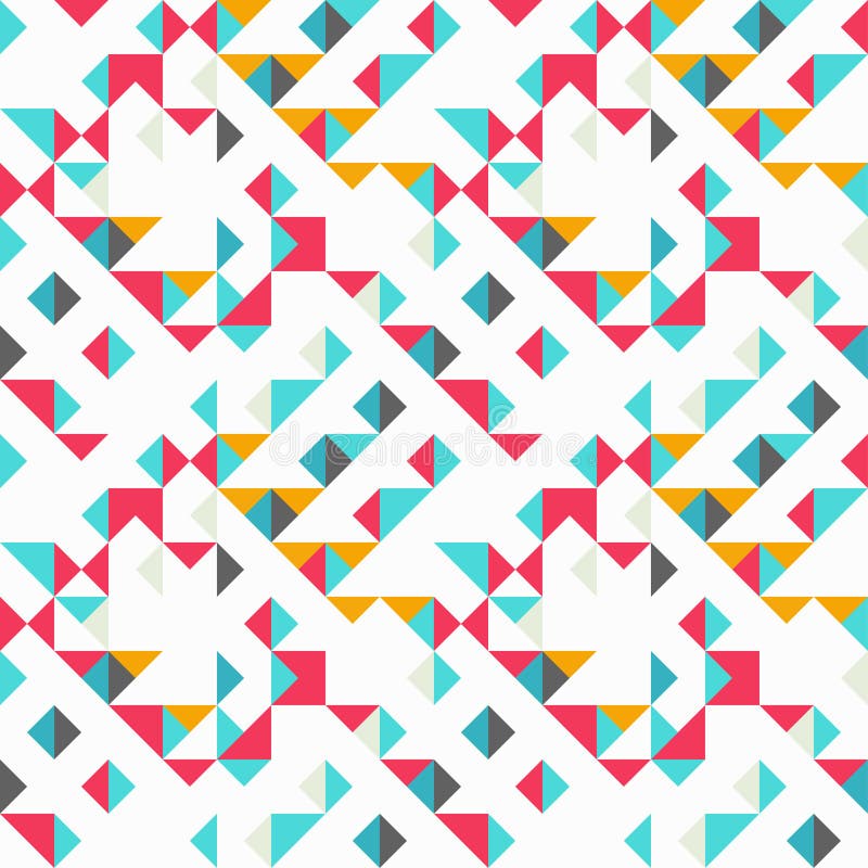 Small Colored Triangles on a White Background Seamless Pattern Stock ...