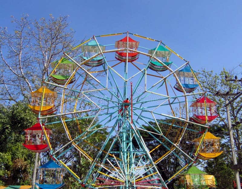 Colorful ferris wheel stock photo. Image of blue, fairs - 20926244