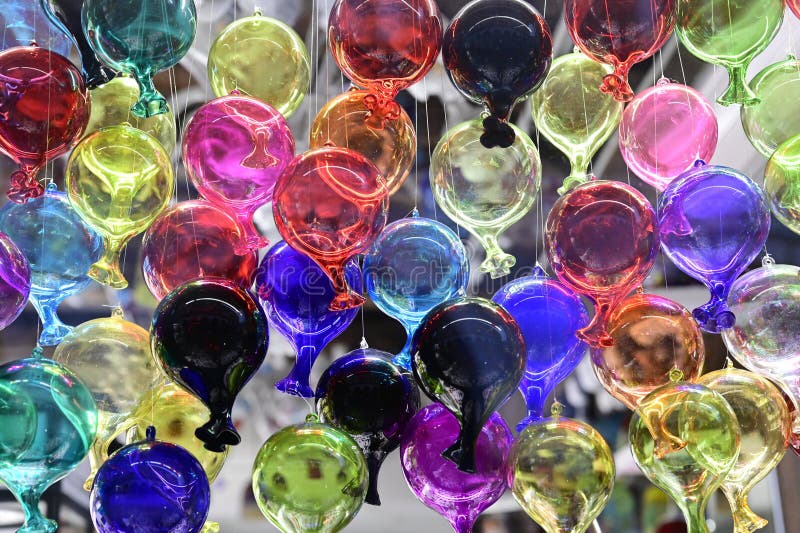 Small Colorful Murano Glass Balloons Stock Image - Image of small, pink ...