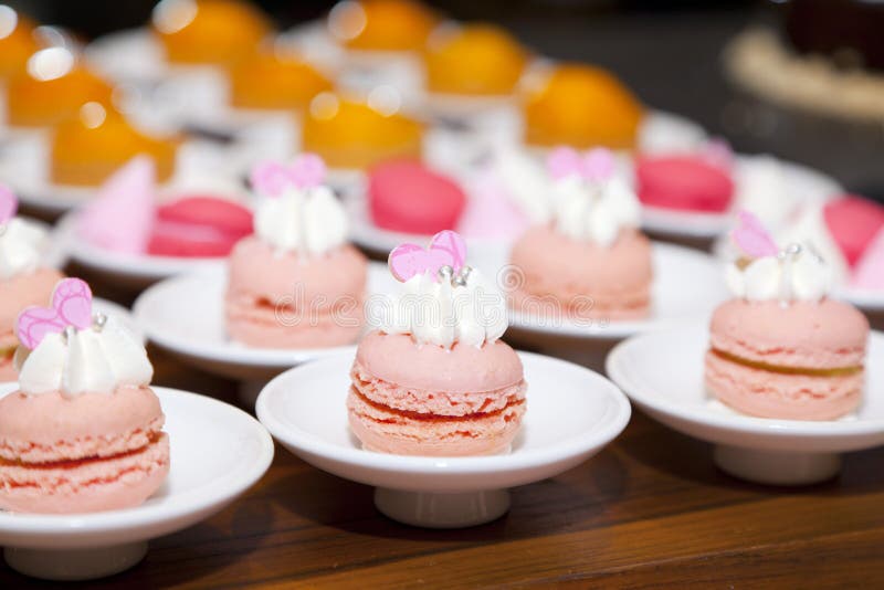 Small Colorful Sweet Macaron Stock Image - Image of background, coconut ...