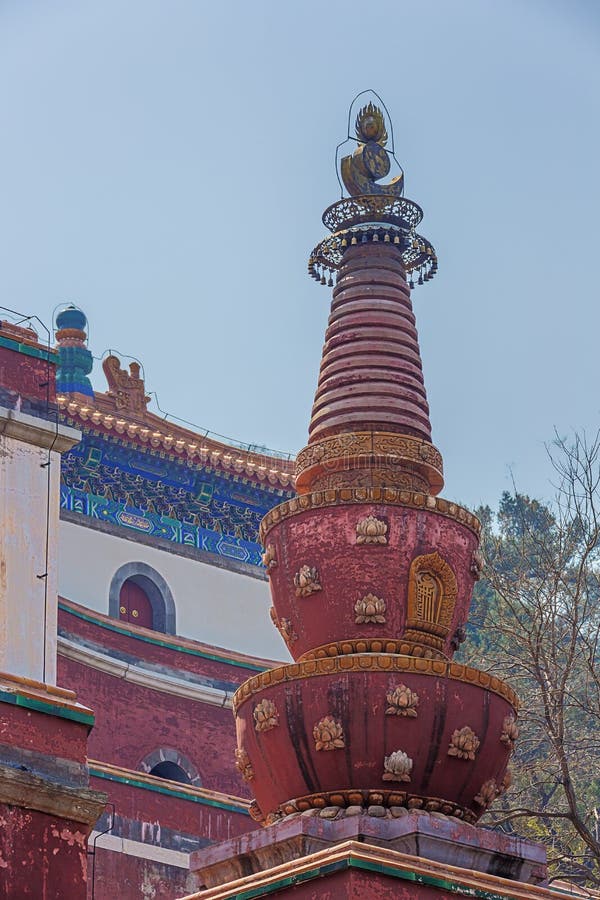 Small Column in Front of the Sumeru Temple on Longevity Hill Stock ...