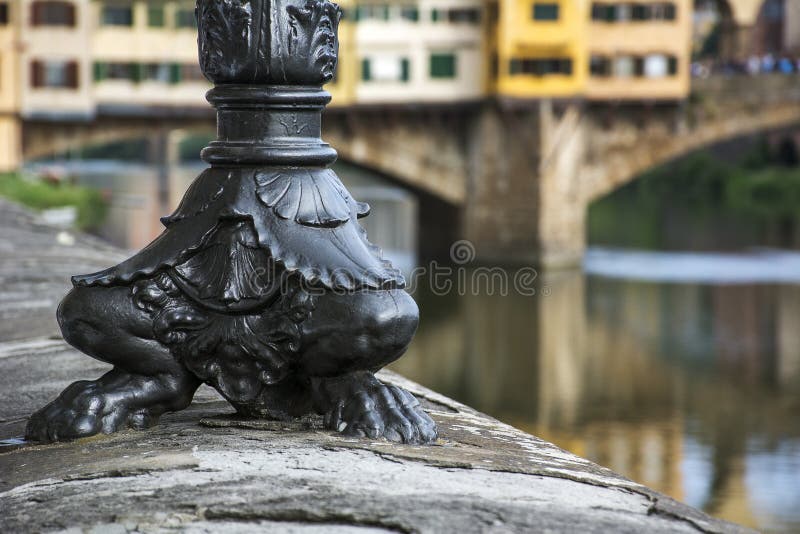 Small Column Near the Bridge on the River Stock Photo - Image of ...