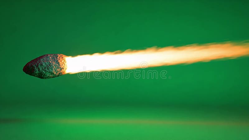 A Small Comet with a Bright Wispy Tail Emphasizing Its Swift Movement ...