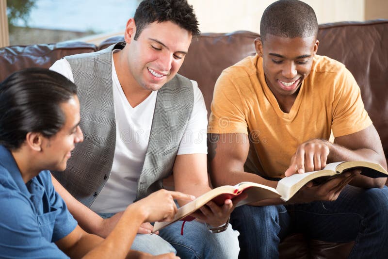 Small Community Group of Men. Stock Image - Image of togetherness ...
