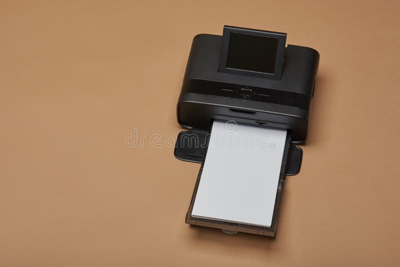 Compact printer isolated stock image. Image of home, desktop - 98845537