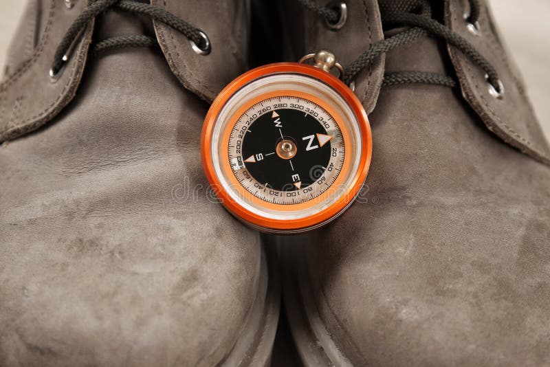 Small Compass for Good Orientation Stock Photo - Image of compass, plan ...