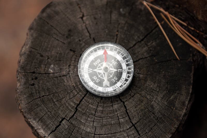 Small Compass for Good Orientation Stock Photo - Image of compass, plan ...