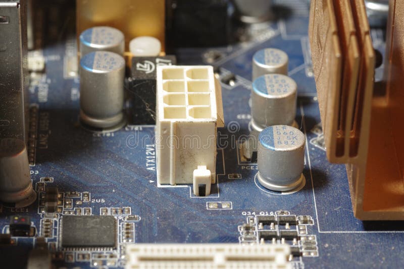 Small Components Personal Computer Motherboard Stock Photo - Image of ...