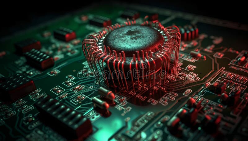 Small Computer Chip on Circuit Board Shows Complexity of Technology ...