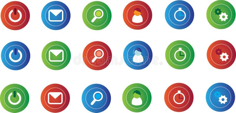 Small computer icons stock vector. Illustration of buttons - 7050760