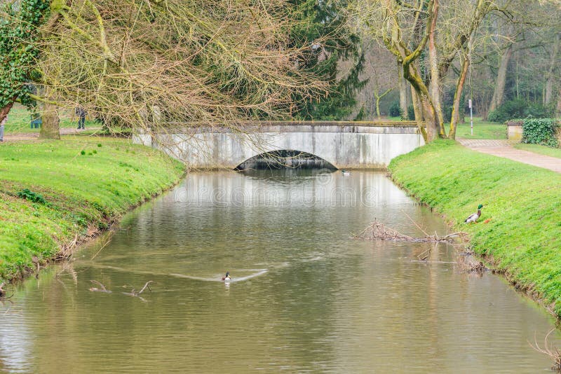 Small Concrete Bridge Over a Water Jump Stock Photo - Image of castle ...