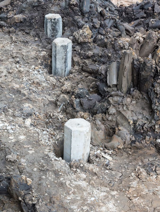 Small concrete pillar. stock image. Image of equipment - 80711299