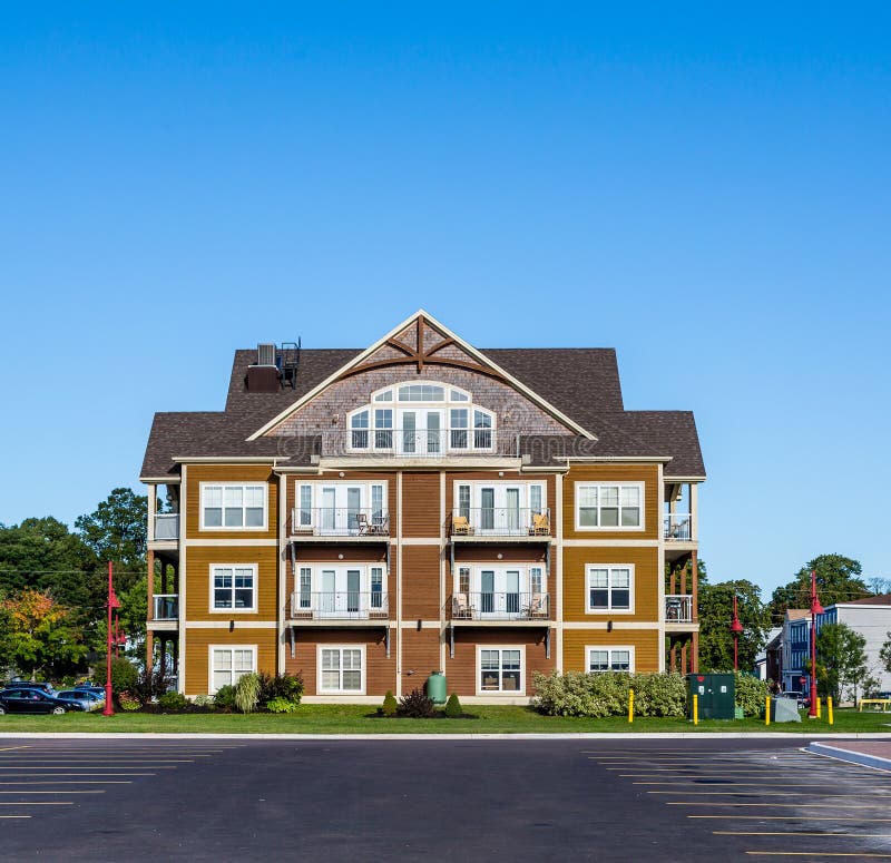 Small condo building stock photo. Image of modern, entrance - 28084036