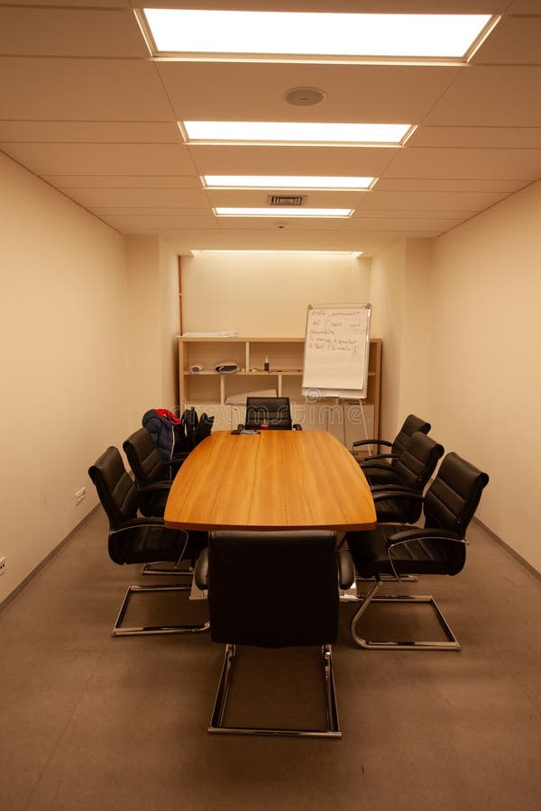 A Small Conference Room without Windows Stock Photo - Image of ...