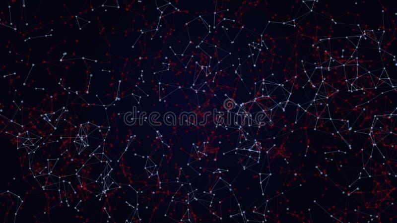 Small Connected Particles Complex Structure Abstract Animated Background Seamless Loop Stock