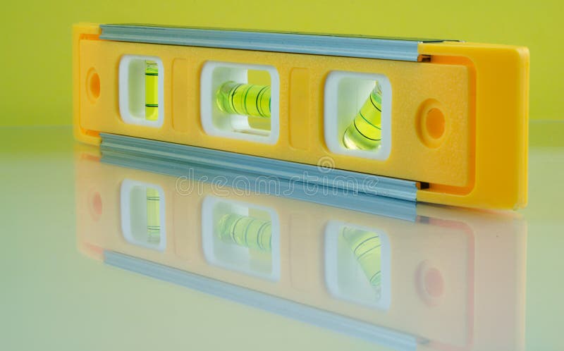 A Small Construction Spirit Level on Background Stock Photo - Image of ...