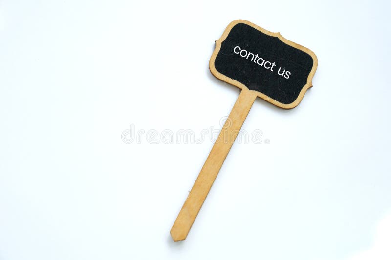 A Small CONTACT US Note on Blackboard Stock Photo - Image of mobile ...