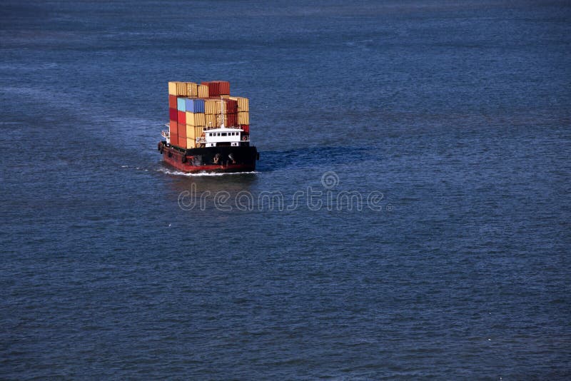Small container ship stock photo. Image of ship, safety - 28999960