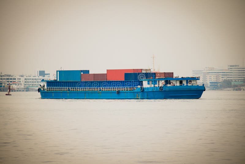 Small container ship stock photo. Image of ship, safety - 28999960