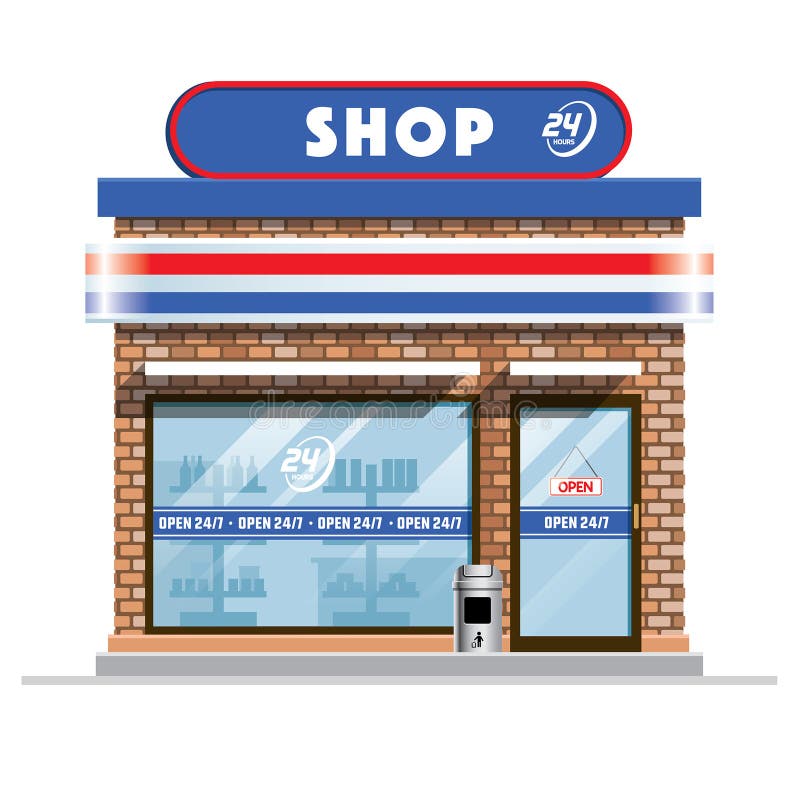 Small convenience store stock vector. Illustration of design - 133905759