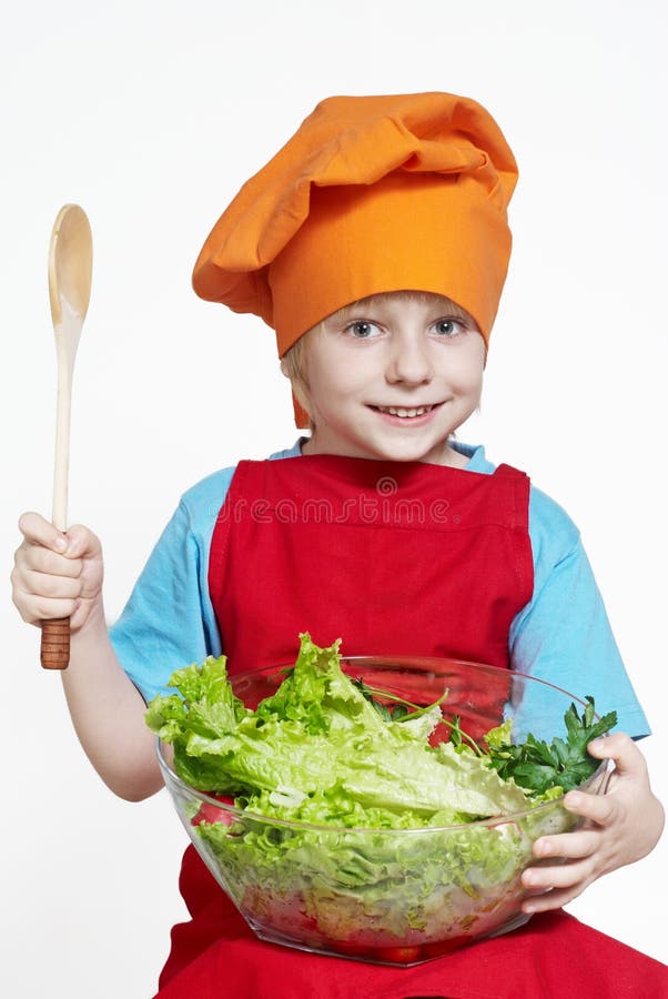 Small Cook On A Light Background Stock Image - Image of enjoyment ...