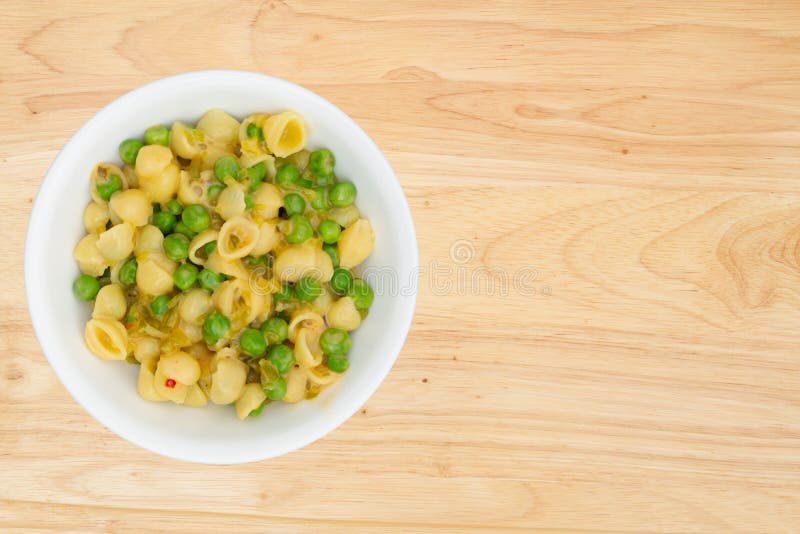 Small Cooked Shell Pasta Salad in a Bowl Stock Image - Image of small ...