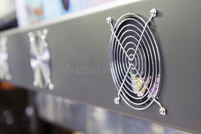 Small Cooling Fan in an Industrial Printer Stock Image - Image of ...