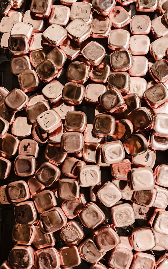 Small Copper Ingots in a Ramdom Pattern Stock Image - Image of price ...