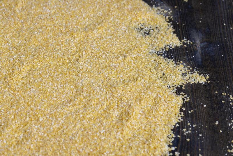 Small Corn Flakes for Making Porridge Stock Image - Image of ground ...