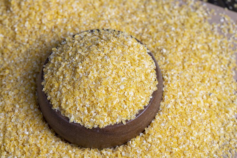 Small Corn Flakes for Making Porridge Stock Image - Image of uncooked ...