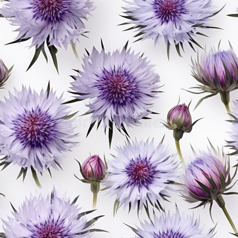 Small Cornflower Blooms on White Background, Nature-inspired Image for ...