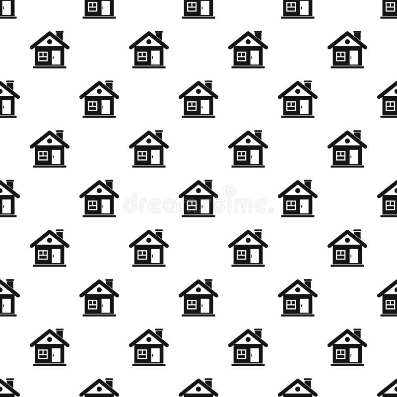 Small Cottage Pattern, Simple Style Stock Vector - Illustration of roof ...
