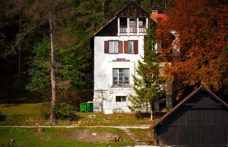 Small country house stock photo. Image of country, pond - 17869102