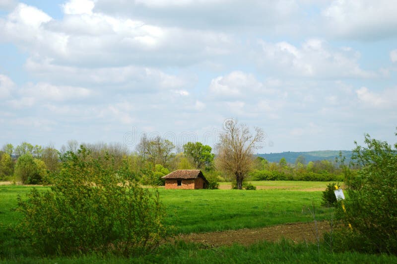 Small Country House in the Plain Stock Photo - Image of plain, color ...