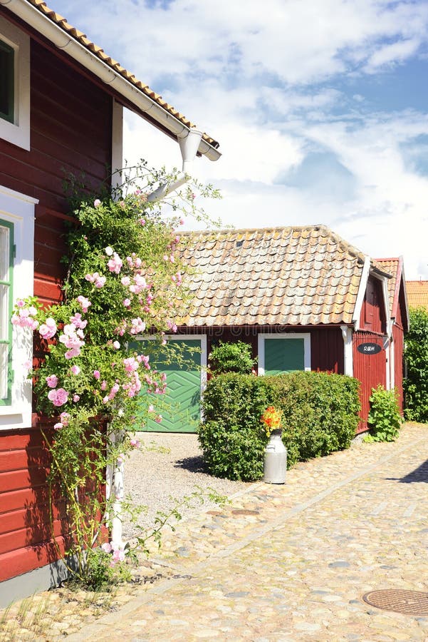 Small Countryside House in Vadstena - Sweden Stock Image - Image of ...