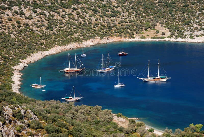 Small cove with boats stock photo. Image of nature, water - 6709156