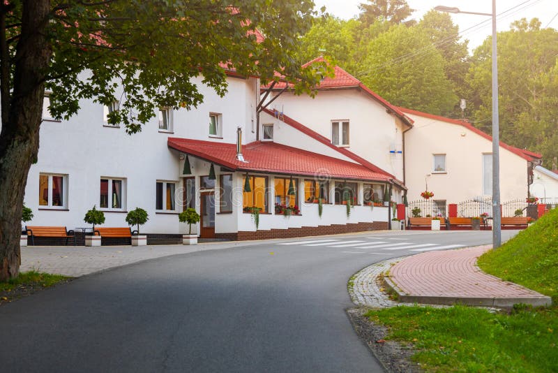 Small Cozy Cafe by the Road, Rustic Cafe Stock Image - Image of cafe ...