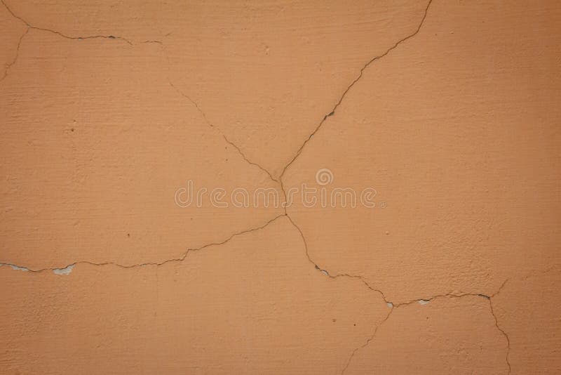 View of Small Cracks in Brown Colour Textured Wall for Background and ...