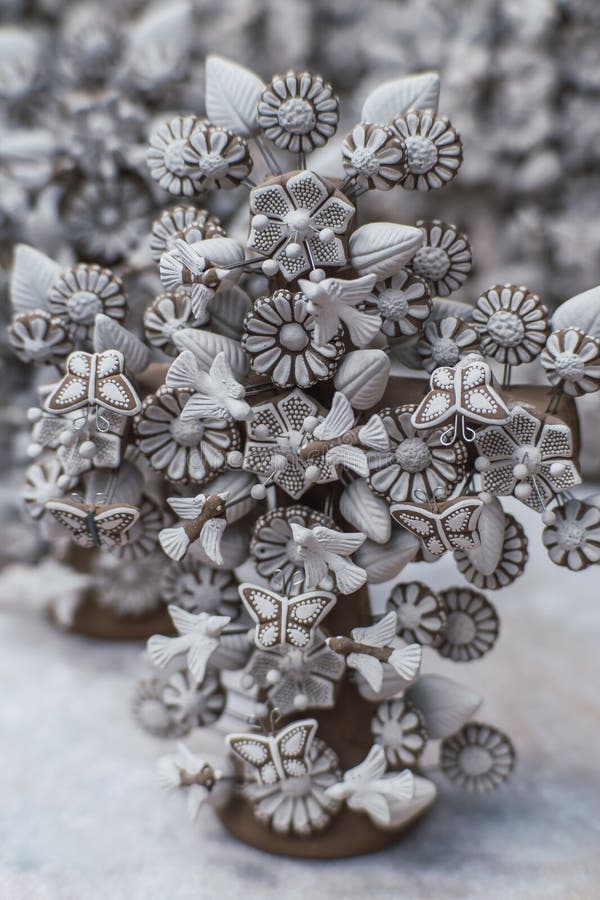 Small Craft of a Tree of Life, Traditional Mexican Sculpture Stock ...