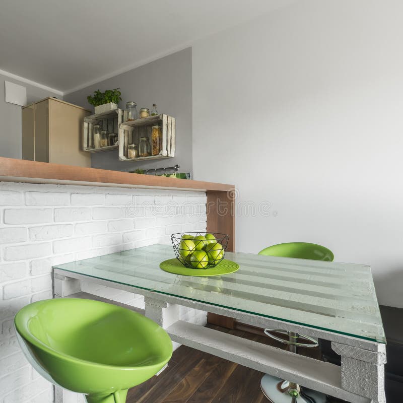 Small and Creative Dining Area Stock Image - Image of beautiful, space ...