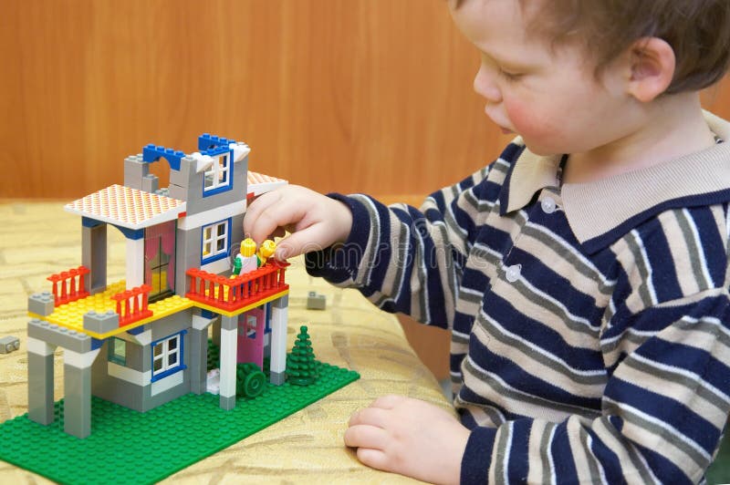 Small Creator Build a House Stock Image - Image of confidence, child ...