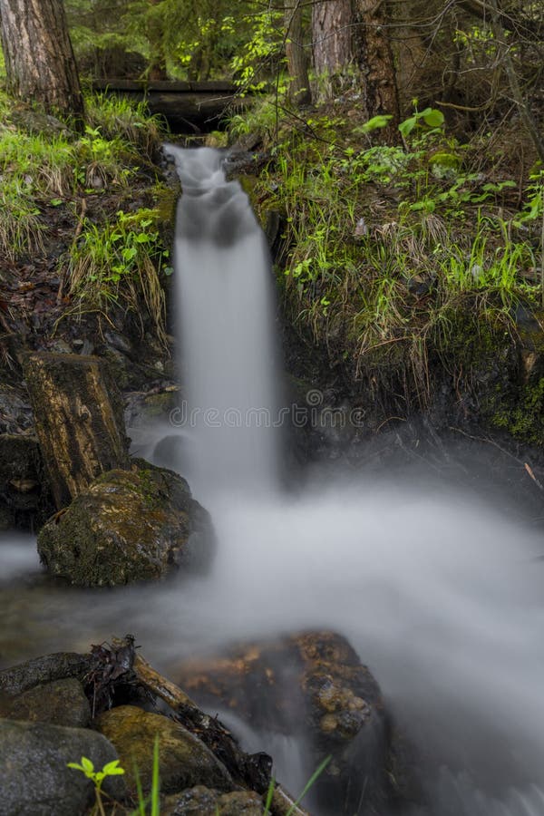 Small Creek on Slope between Brig Town and Simplonpass in Spring ...