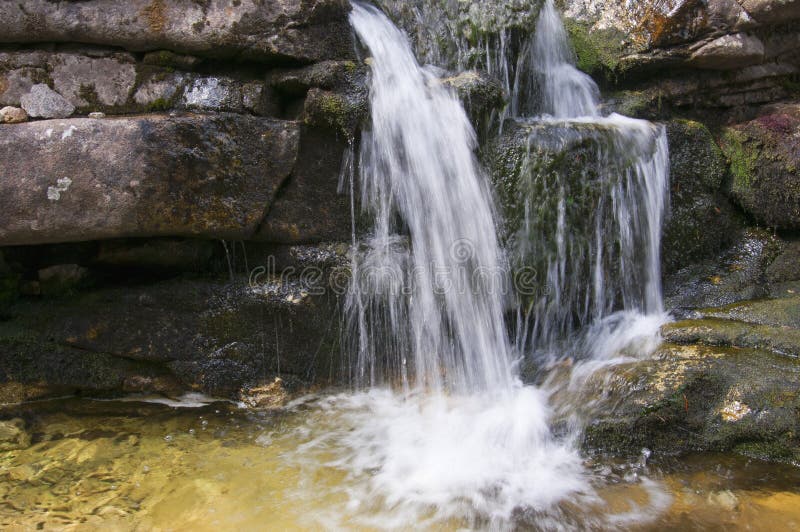 Small Creek Stream and Blur Waterfall Stock Image - Image of outdoors ...