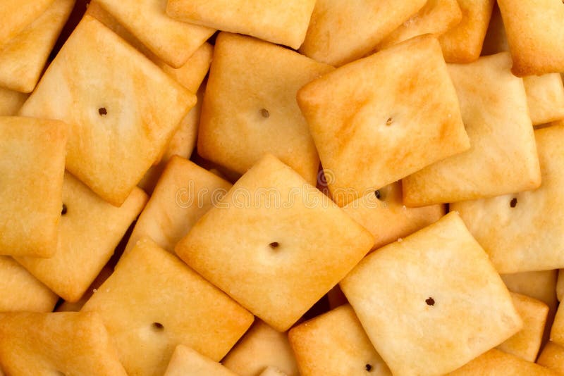 Small Crispy Cookie Crackers Close-up. Stock Image - Image of salty ...