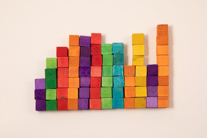 Small Cubes in Different Colors on a White Background Using in ...