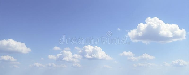 Small Cumulus Clouds in a Light Blue Sky with Plenty of Sunshine ...