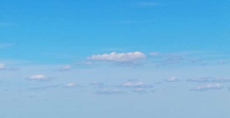Small Cumulus White Clouds in the Blue Sky Stock Photo - Image of ...